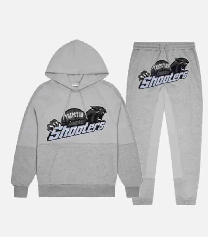 Trapstar Shooters Tracksuit Black/Blue – Iconic Streetwear Set